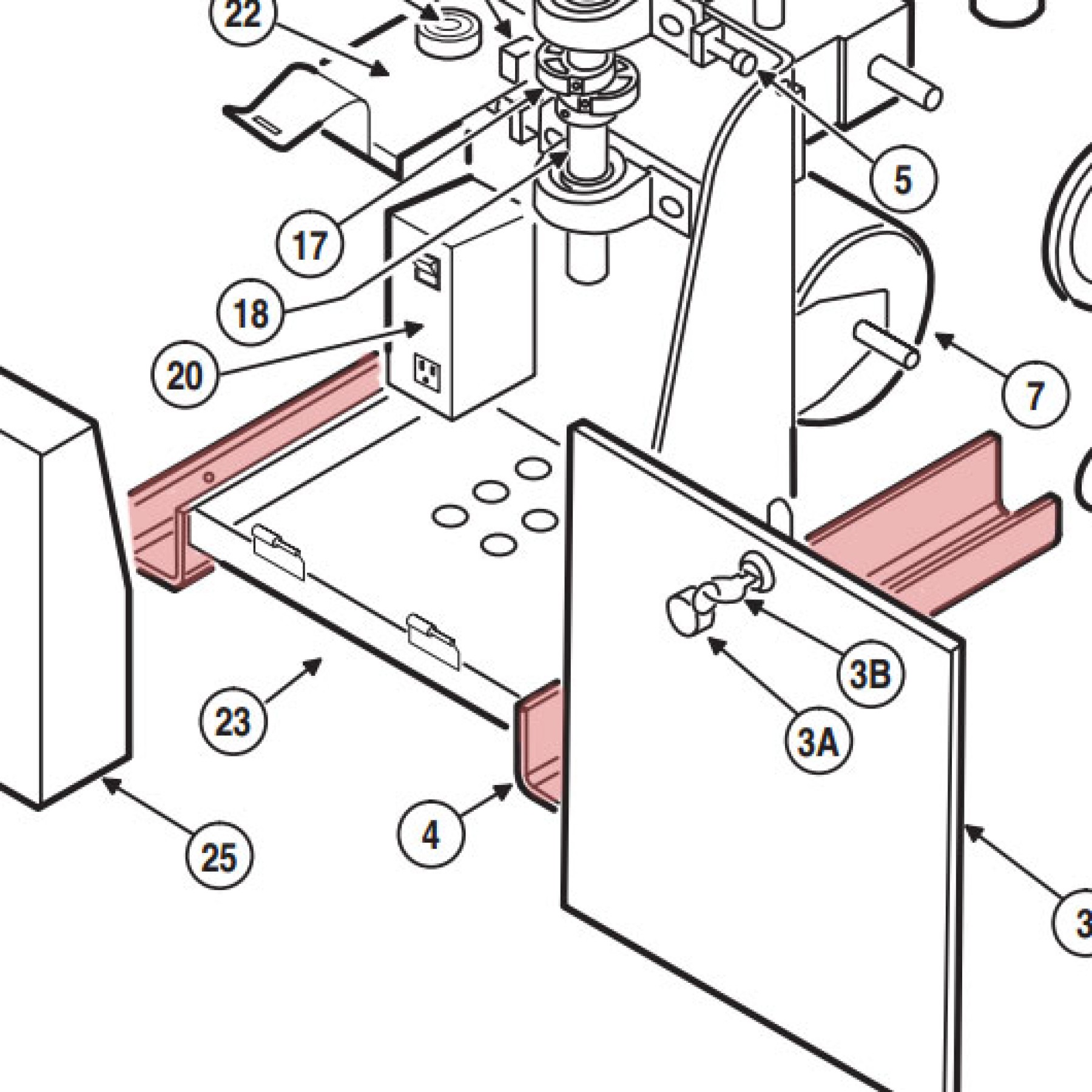 Linear / Osco 2110-785 Frame Assembly | Linear PRO Access - Linear Gate Operators