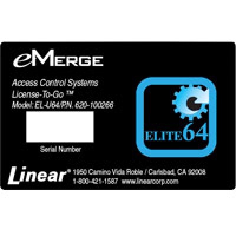 Linear eMerge Elite-36/Elite-64 System Upgrade License-to-Go™ Card - EL ...