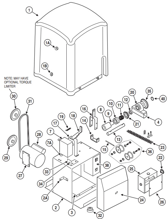 SLC Operator Replacement Parts - Slide Gate Operator Parts ...